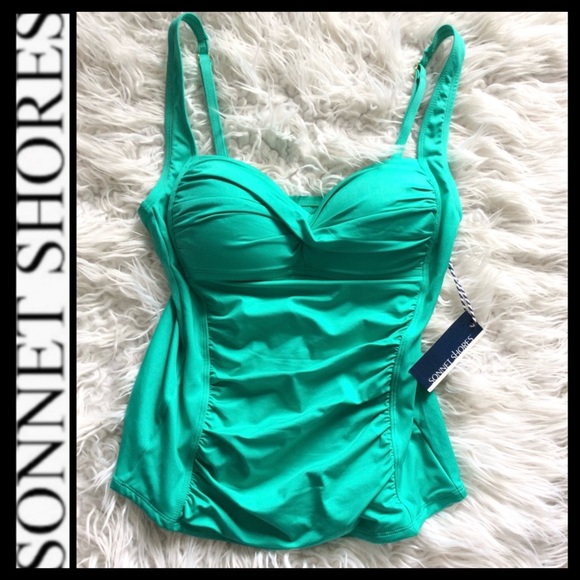 Sonnet Shores | Swim | Nwt Sonnet Shores Twist Ruched Tankini Top ...